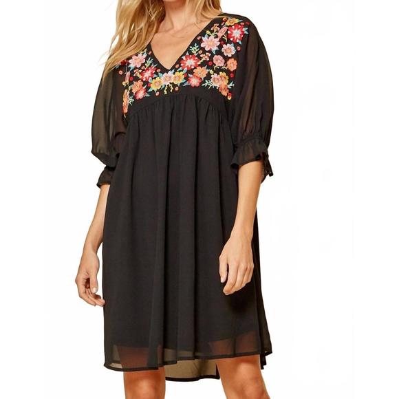 ANDREE BY UNIT | Dresses | New Andree By Unit Floral Embroidered Dress ...